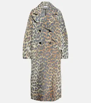 GANNI Leopard-print Coat