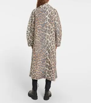 GANNI Leopard-print Coat