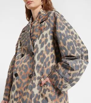 GANNI Leopard-print Coat