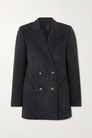 BLAZÉ MILANO Everyday Double-breasted Wool-felt Blazer