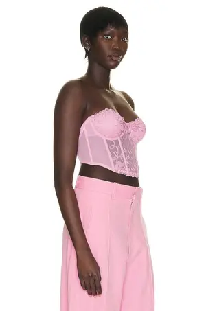 FLEUR DU MAL Bella Embroidery Open Back Bustier