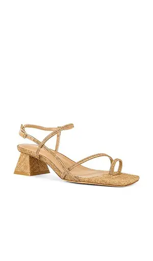 Raye Esther Woven Square Toe Block Heel Sandals