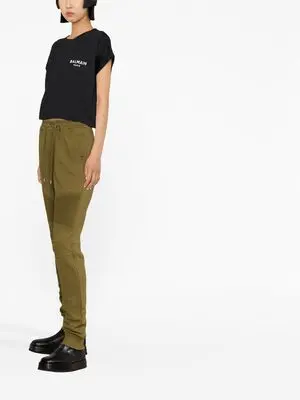 Balmain Panelled Slim-cut Track Pants - Green