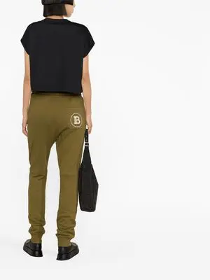 Balmain Panelled Slim-cut Track Pants - Green