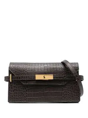 Ralph Lauren Crocodile-effect Leather Clutch Bag