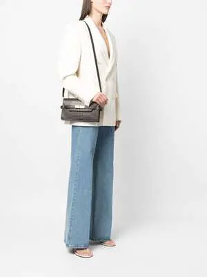 Ralph Lauren Crocodile-effect Leather Clutch Bag