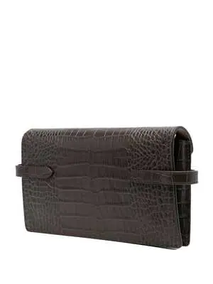 Ralph Lauren Crocodile-effect Leather Clutch Bag