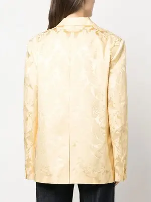 Etro Patterned Jacquard Single-breasted Blazer - Yellow