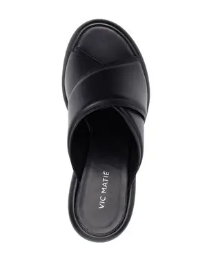 VIC MATIE Vic Matiè Crossover-strap Leather Sandals
