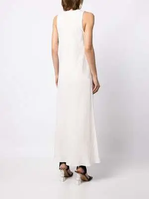 Voz V-neck Maxi Dress - White