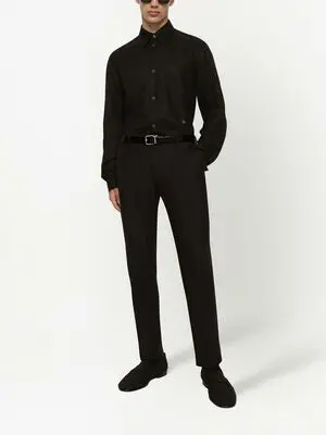 Dolce & Gabbana Logo-tag Linen Shirt