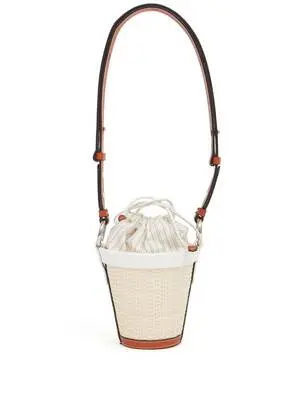 MAISON MARGIELA Woven Raffia Bucket Bag - Neutrals