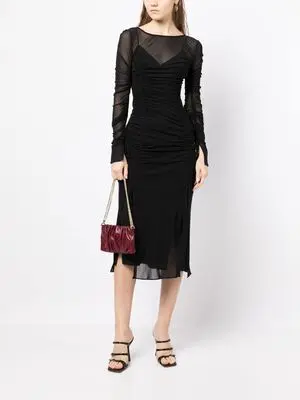 Diane Von Furstenberg Gathered-detail Midi Dress