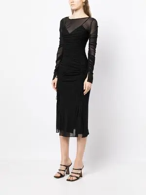 Diane Von Furstenberg Gathered-detail Midi Dress