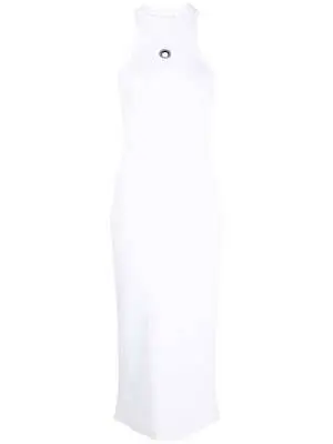 MARINE SERRE Logo-print Sleeveless Dress