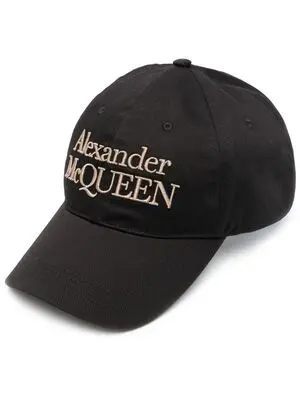Alexander McQueen Embroidered Logo Baseball Cap - Black
