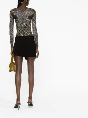 KNWLS Scythe Check-print Top