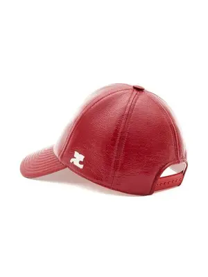 COURREGES Logo-patch Baseball Cap - Red