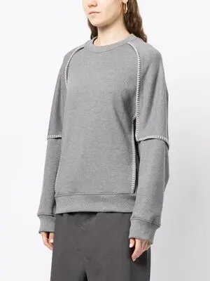 Goen.j Whipstitch Layered Sweatshirt