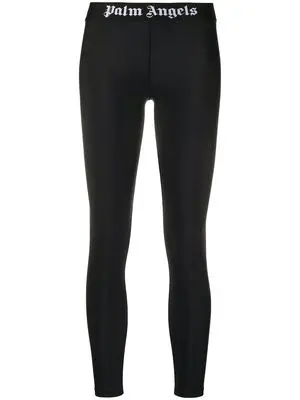 Palm Angels Logo-waistband Cropped Legging