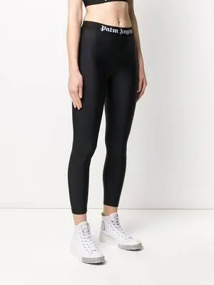 Palm Angels Logo-waistband Cropped Legging