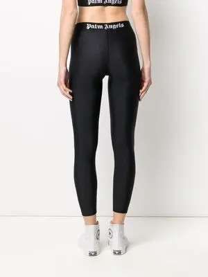 Palm Angels Logo-waistband Cropped Legging