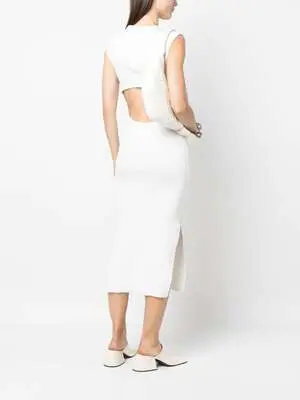 THOM KROM Open-back Midi Dress - White