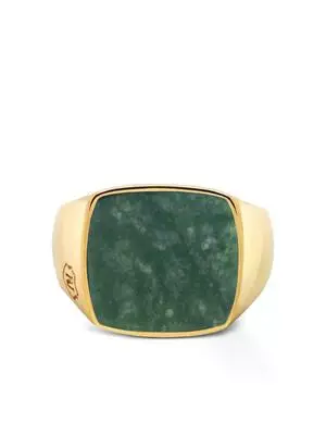 NIALAYA JEWELRY Jade Signet Ring - Gold