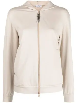 Brunello Cucinelli Cotton-blend Zip-up Hoodie
