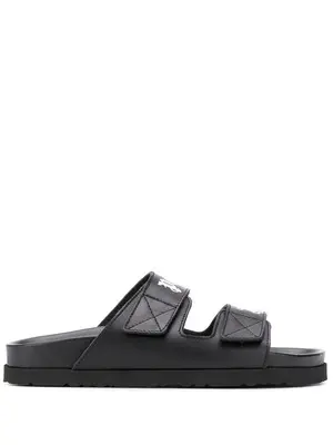 Palm Angels Touch Strap Logo Print Slides