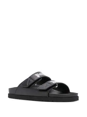 Palm Angels Touch Strap Logo Print Slides