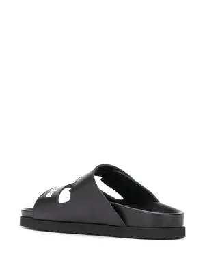Palm Angels Touch Strap Logo Print Slides