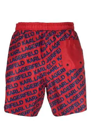 Karl Lagerfeld Logo-print Swim Shorts