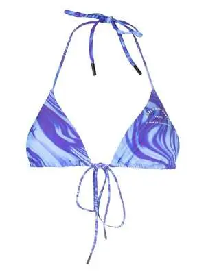 Karl Lagerfeld Abstract-print String Bikini Top