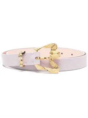 By Far Sculpted-buckle Belt - Pink