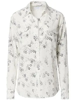 Equipment Star-print Silk Shirt - White
