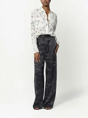 Equipment Star-print Silk Shirt - White