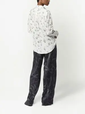 Equipment Star-print Silk Shirt - White