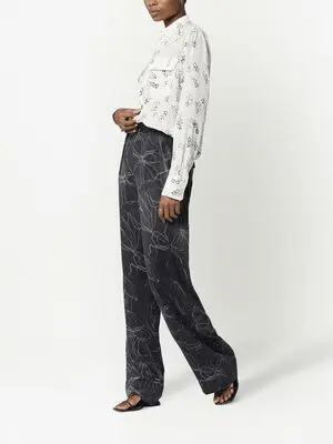Equipment Star-print Silk Shirt - White