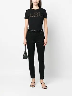 Ralph Lauren Hailly Beaded Logo T-shirt - Black