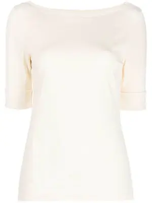 Ralph Lauren Judy Boat-neck T-shirt - Neutrals