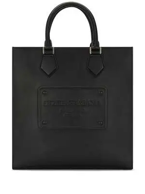 Dolce & Gabbana Leather Tote Bag - Black