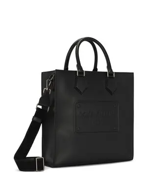 Dolce & Gabbana Logo-embossed Leather Tote Bag