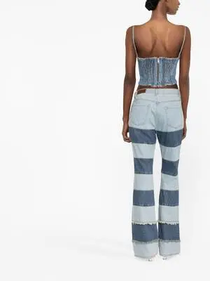Andersson Bell Mahina Patchwork-stripe Jeans