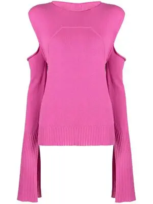 Rick Owens Cape-sleeve Cut-out Jumper - Pink