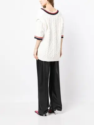 PUSHBUTTON Cable-knit Top