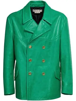 Marni Double-breasted Leather Jacket