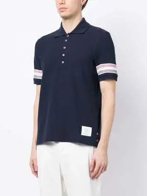 Thom Browne Chest Logo-patch Polo Shirt