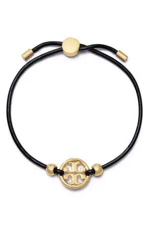 Tory Burch Icon Slider Bracelet - Tory Gold/black