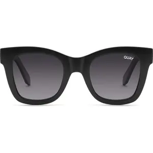 Quay After Hours 51mm Polarized Square Sunglasses - Black/smoke Polarized